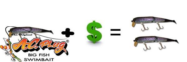2 for 1 Sale on NOW! – AC Plug Swimbait Company